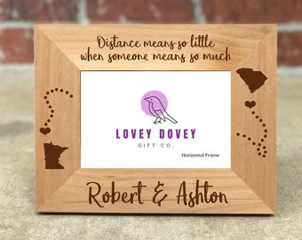 Personalized Long Distance Relationship Picture Frame Long - Etsy