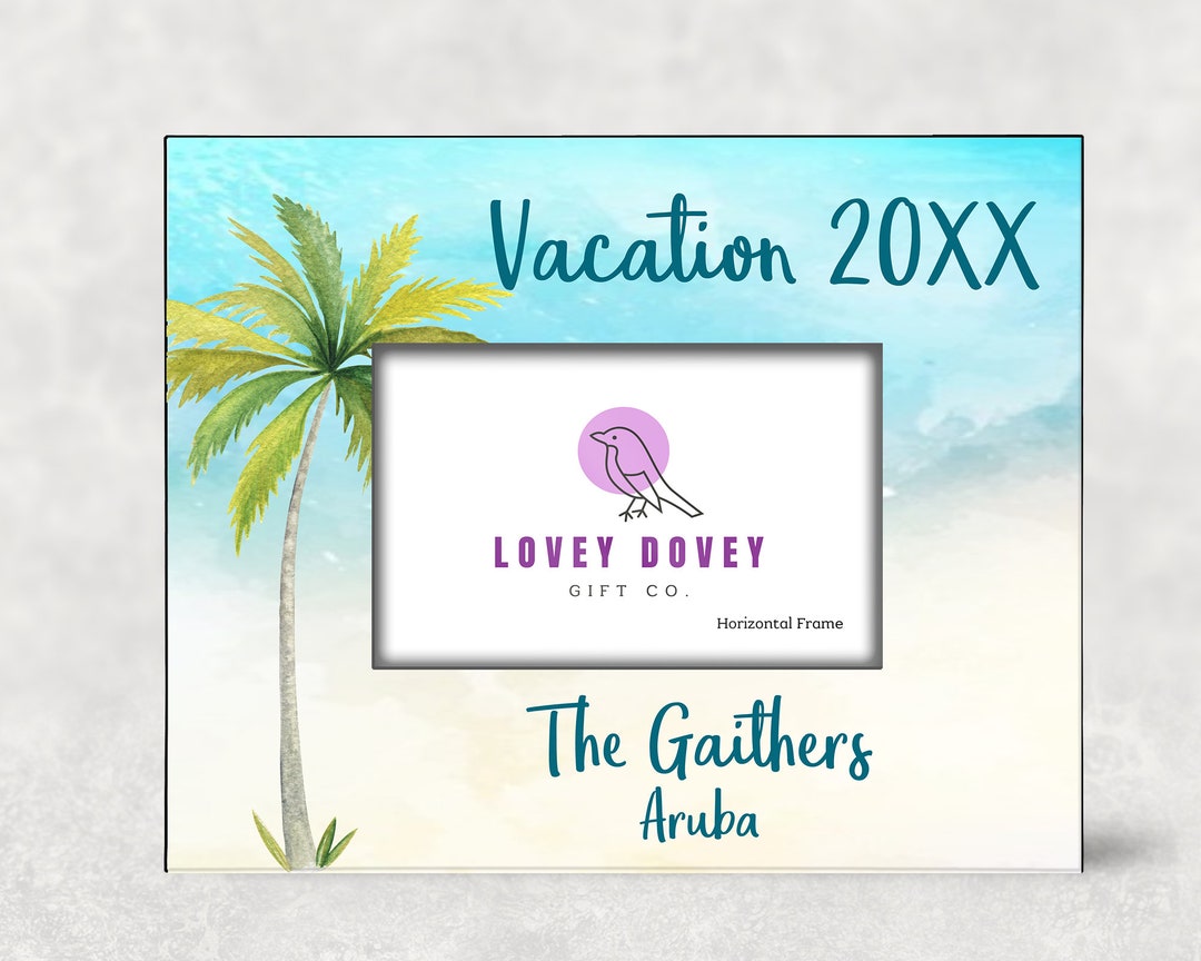 Personalized Vacation Picture Frame Beach Vacation Keepsake - Etsy