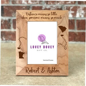 Long Distance Relationship Picture Frame, Gift for Friend, Birthday ...