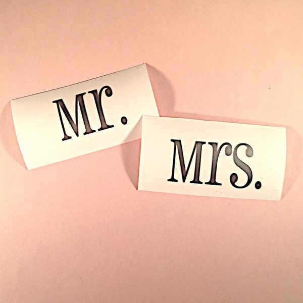 Mr and Mrs Decal - Etsy