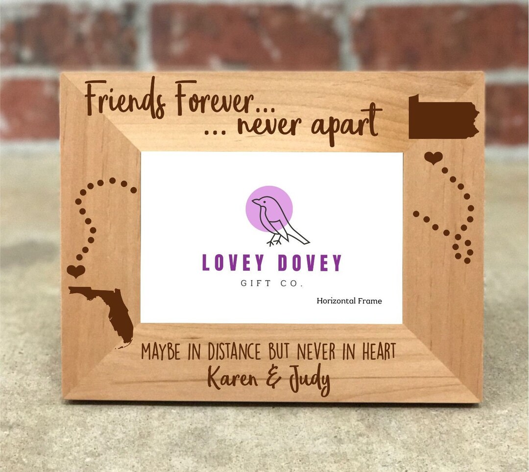 Personalized FRIENDS FOREVER Picture Frame, Gift for Friend, Long ...