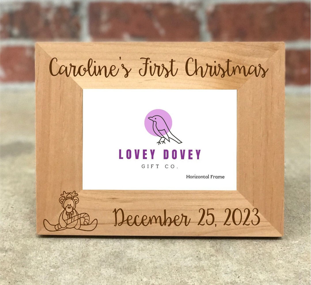 Baby's First Christmas Picture Frame, Baby Christmas Keepsake, Baby's ...