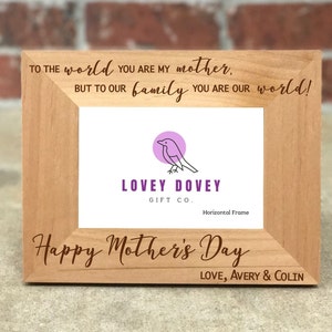 Happy Mother's Day Picture Frame, Mother's Day Gift, Mother Frame, Gift ...