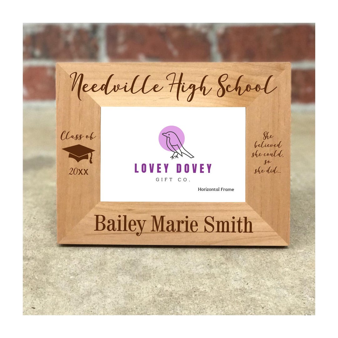 2026 Graduation Wooden Picture Frame, Class of 2026 College or High ...