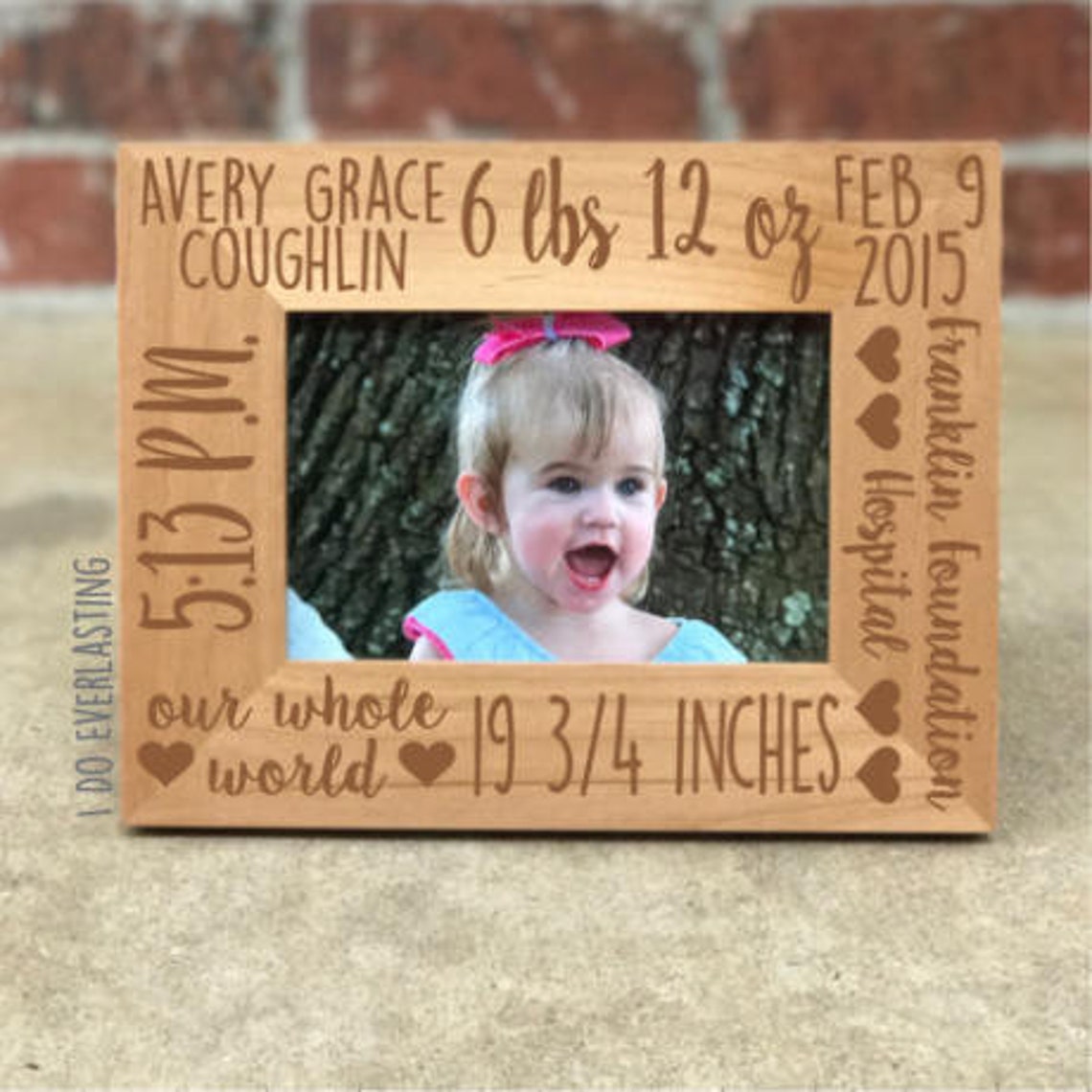 Personalized Baby Stats Picture Frame Baby Picture Frame - Etsy
