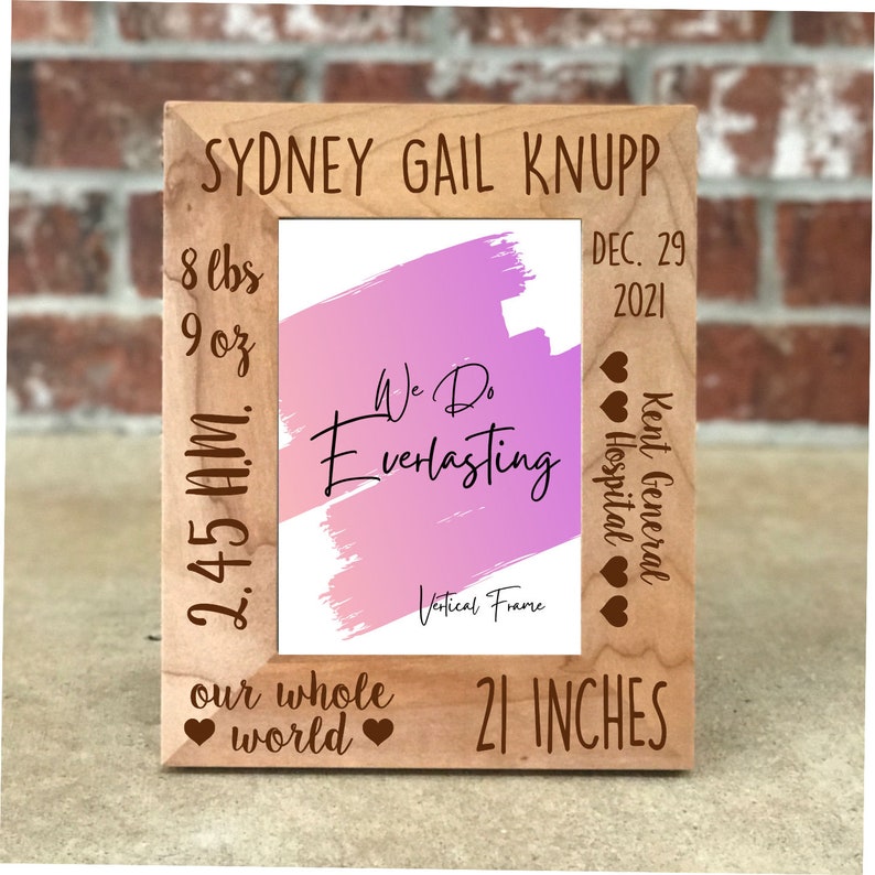 Personalized Baby Stats Picture Frame Baby Picture Frame - Etsy