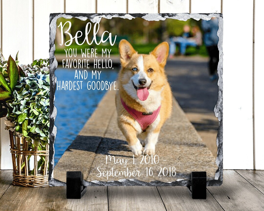 Personalized Dog Memorial Slate Pet Memorial Plaque Pet Loss - Etsy