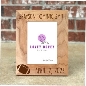 Personalized Baby Picture Frame, Sports Baby Nursery, Football Baby ...
