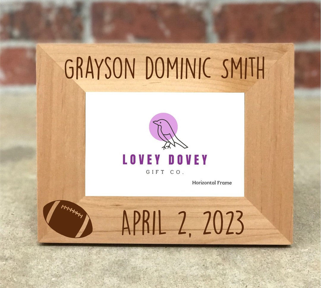 Personalized Baby Picture Frame, Sports Baby Nursery, Football Baby ...
