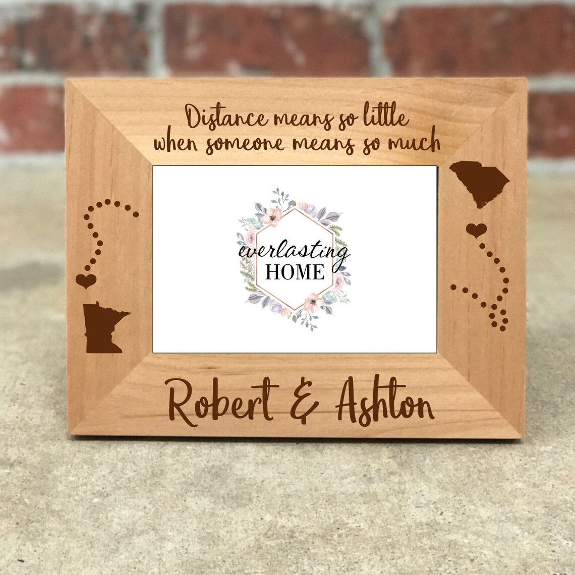 Long Distance Relationship Picture Frame Gift for Boyfriend | Etsy