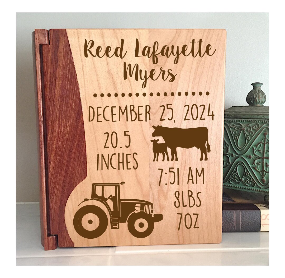 Personalized Baby Farm Tractor Photo Album, Farmer Baby Theme, Farm ...