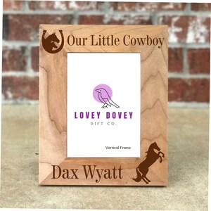 Personalized Baby Picture Frame, Cowboy Baby Decor, Little Cowboy ...