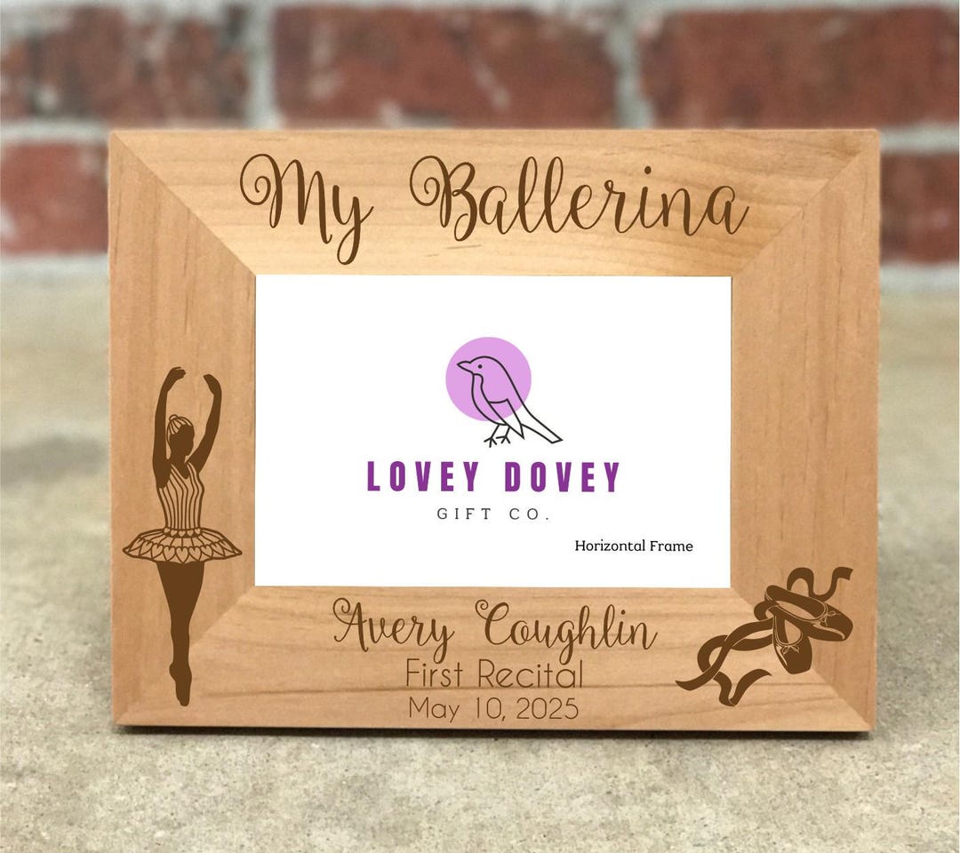 Personalized Ballerina Picture Frame, My First Recital Photo Frame ...
