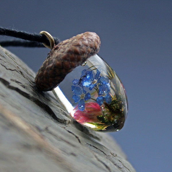 Resin Acorn Necklace - Etsy