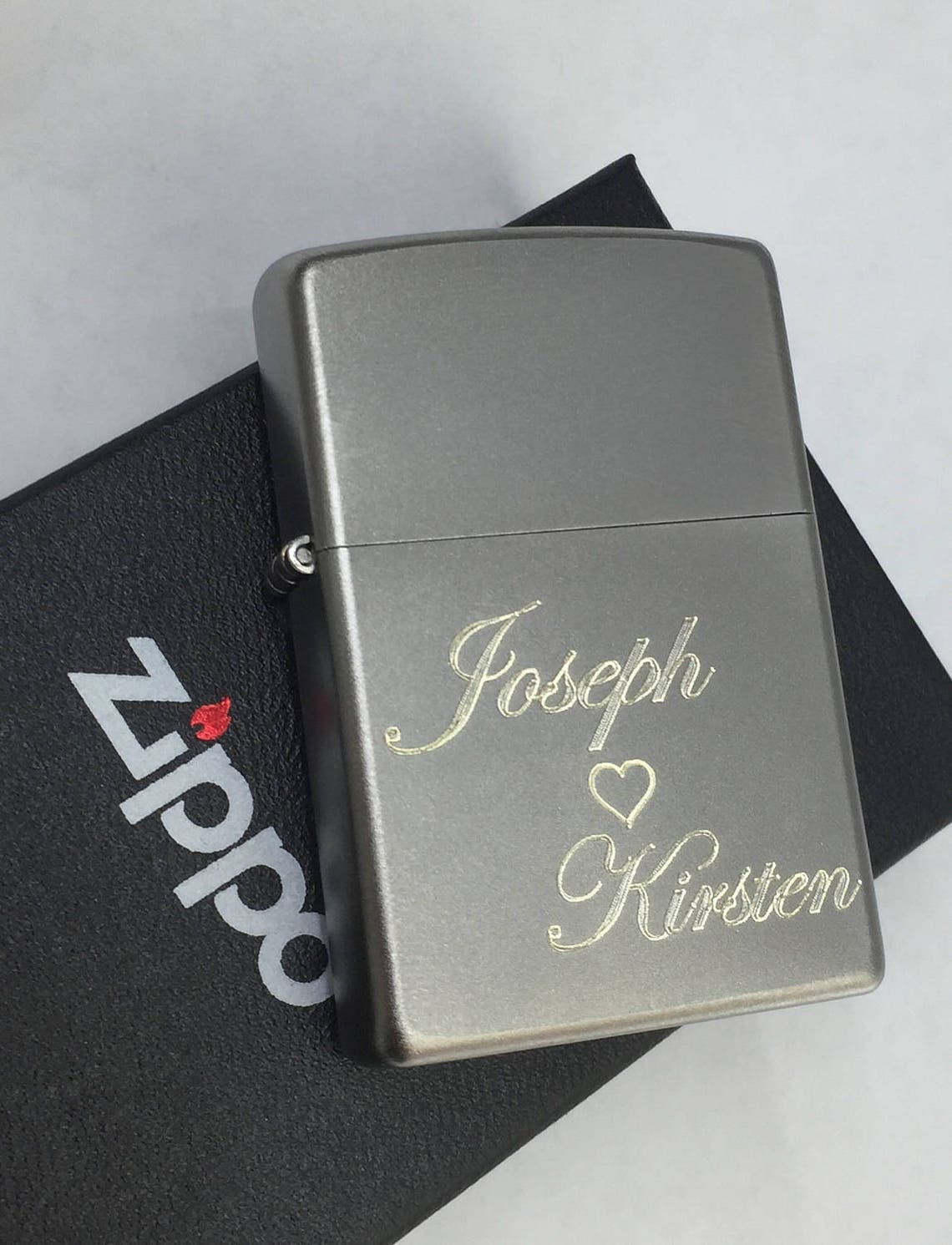 SATIN CHROME Personalized Zippo Lighter Lighter Best | Etsy