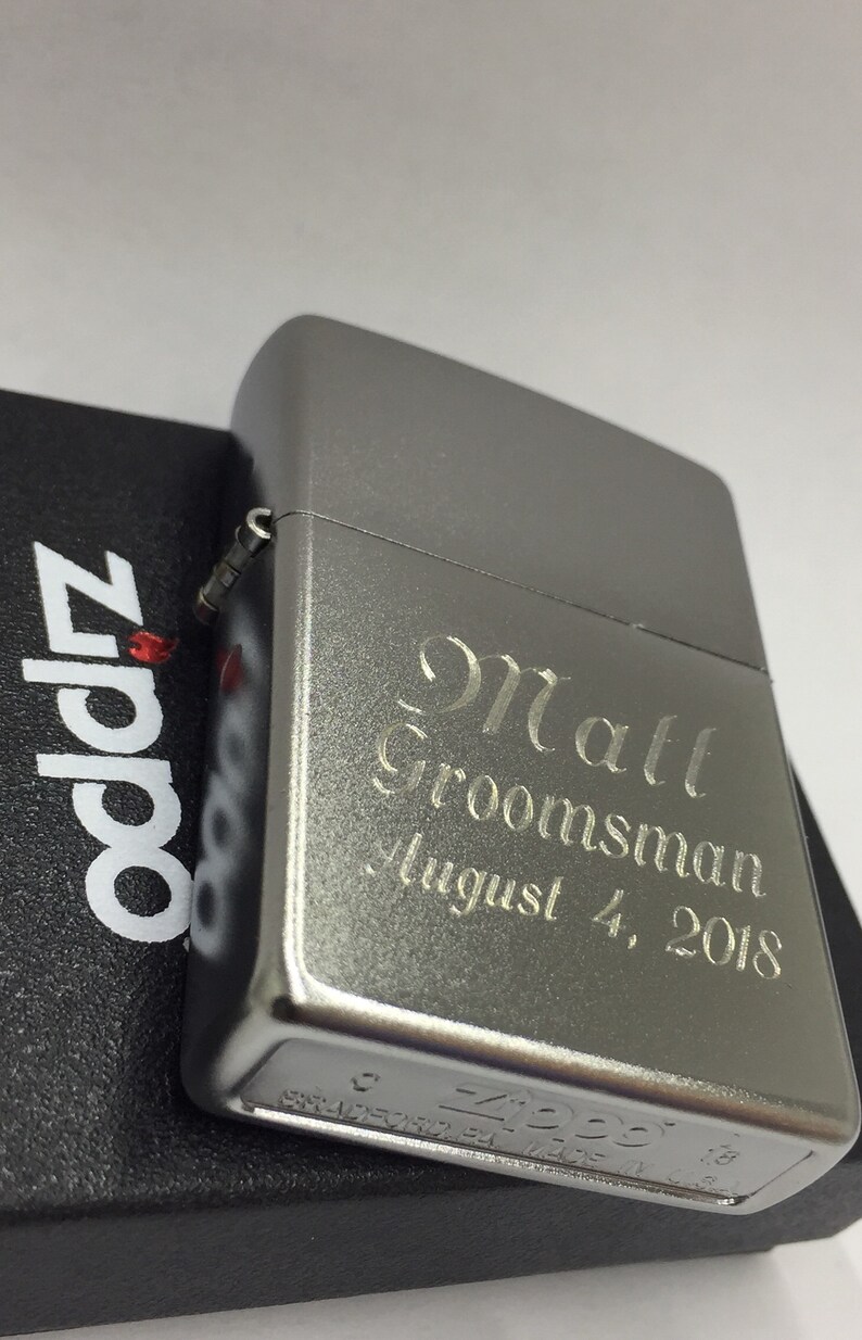SATIN CHROME Personalized Engraved Zippo Lighter best - Etsy