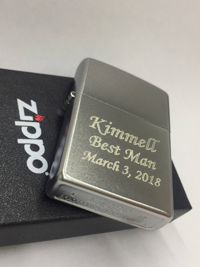 SATIN CHROME Personalized Engraved Zippo Lighter best - Etsy