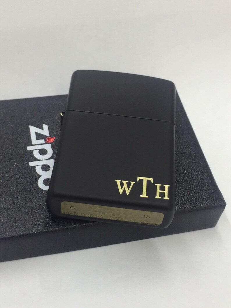 BLACK MATTE Engraved Lighter Best ManGroomsmen Father | Etsy