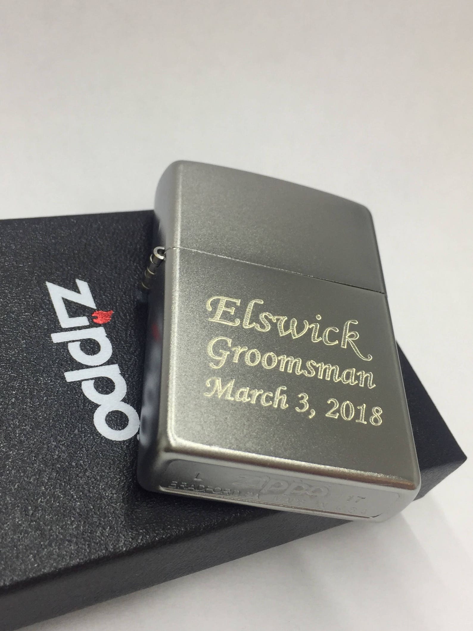 SATIN CHROME Personalized Engraved zippo Lighter Best | Etsy