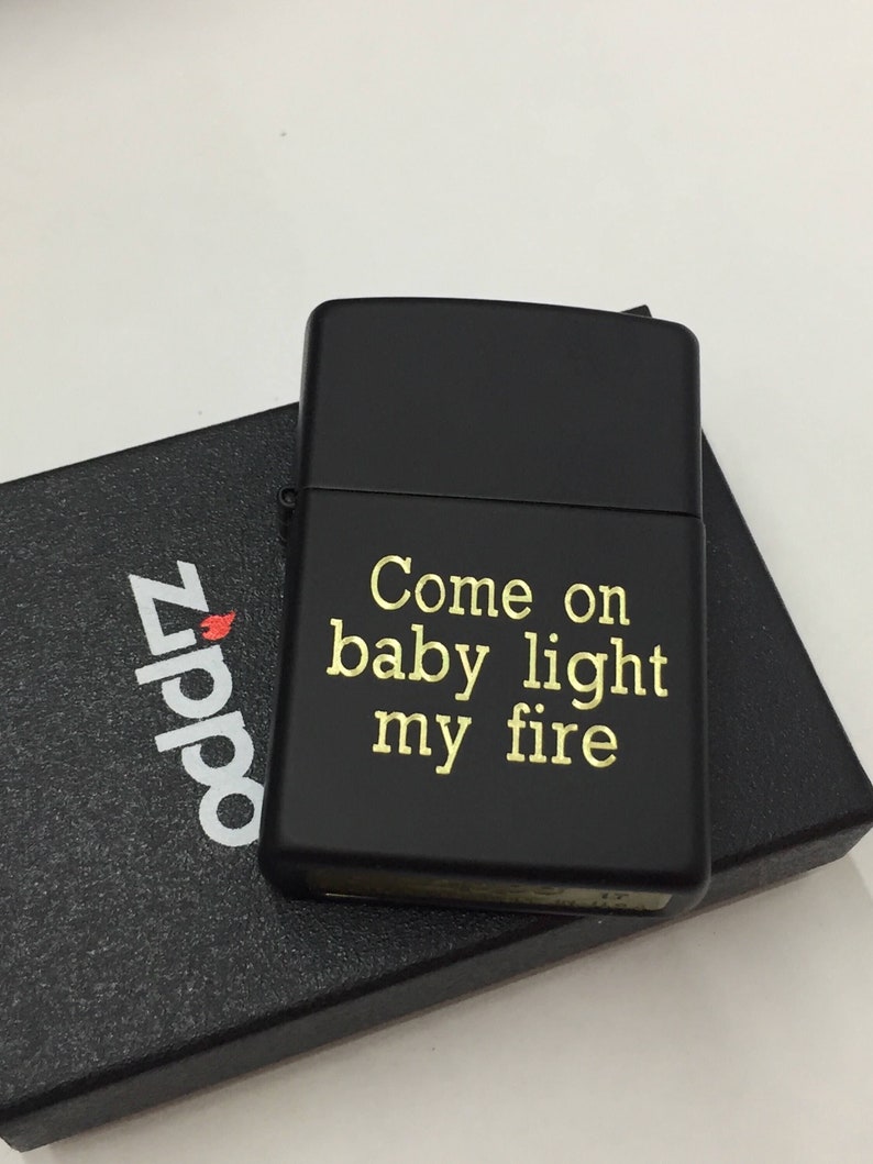 BLACK MATTE Personalized Engraved Lighter best Mangroomsmen - Etsy