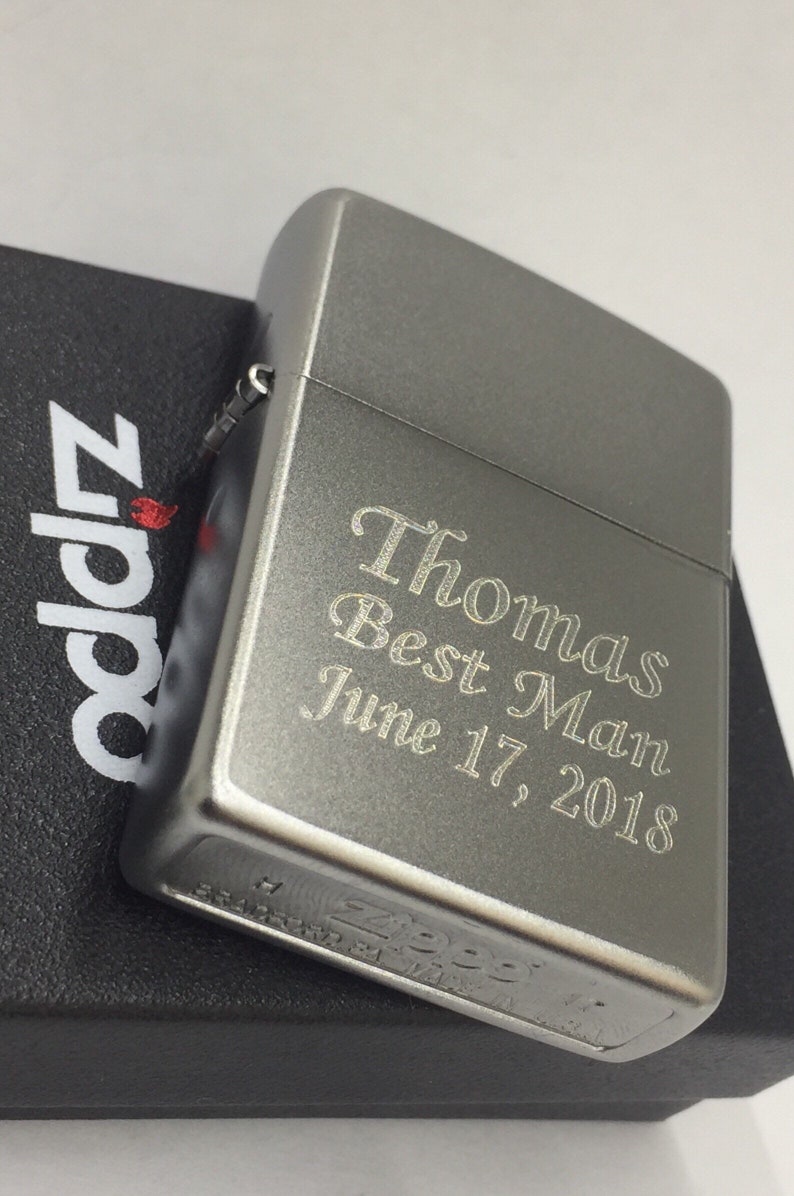 SATIN CHROME Personalized Engraved Zippo Lighter best - Etsy