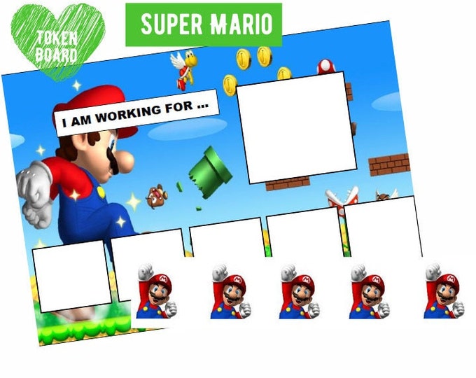 Super Mario Token Board Digital - Etsy