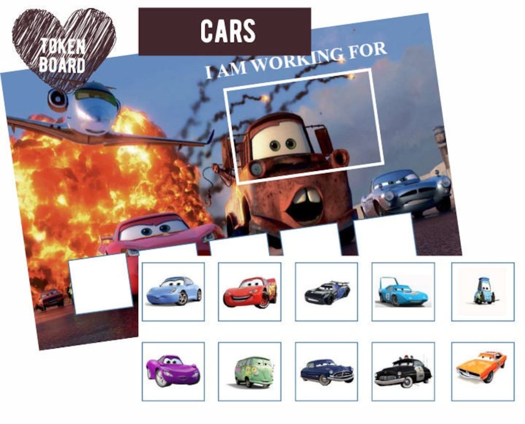 CARS Token Board Digital - Etsy