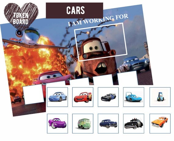 CARS Token Board Digital | Etsy