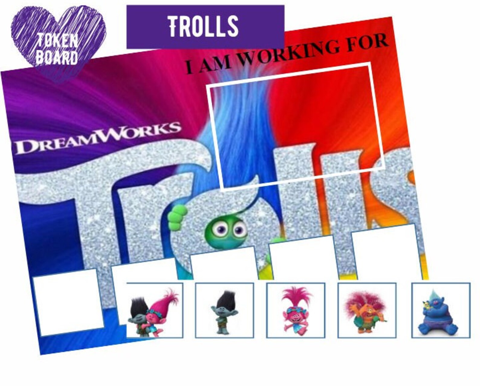 Trolls Token Board Digital - Etsy