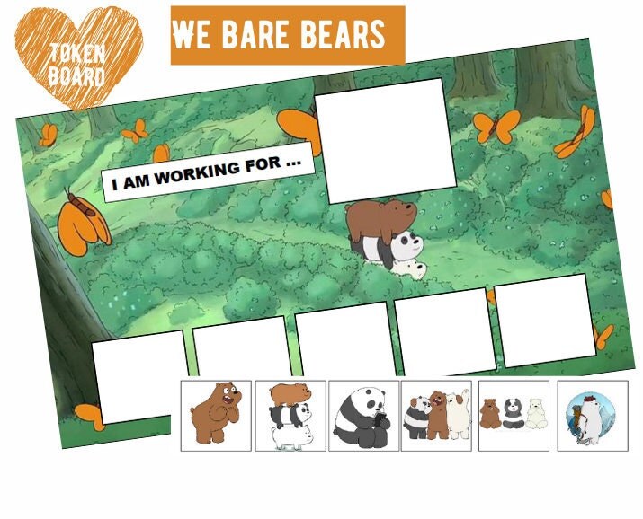 We Bare Bears Token Board Digital - Etsy