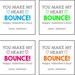 You Make My Heart BOUNCE! Valentine's Day Cards - Etsy