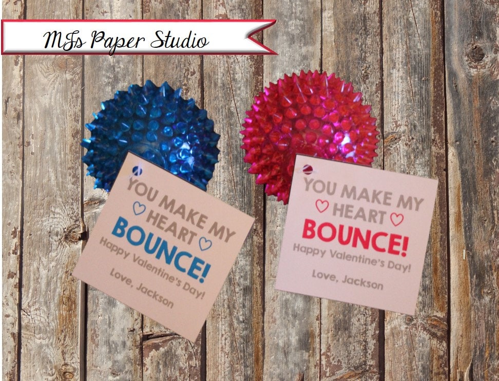You Make My Heart BOUNCE! Valentine's Day Cards - Etsy