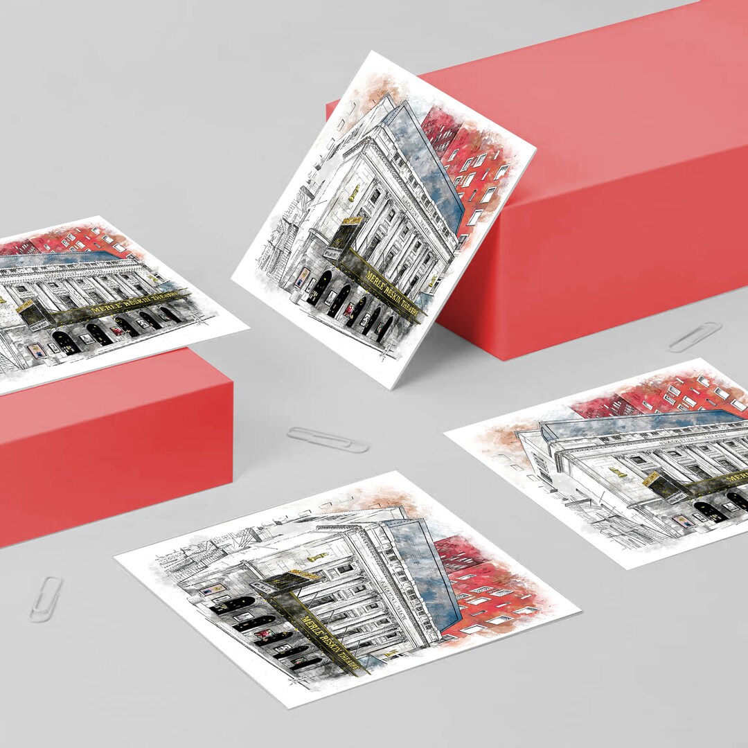 Merle Reskin Theatre Square Note Cards With Envelopes / 4 8 - Etsy