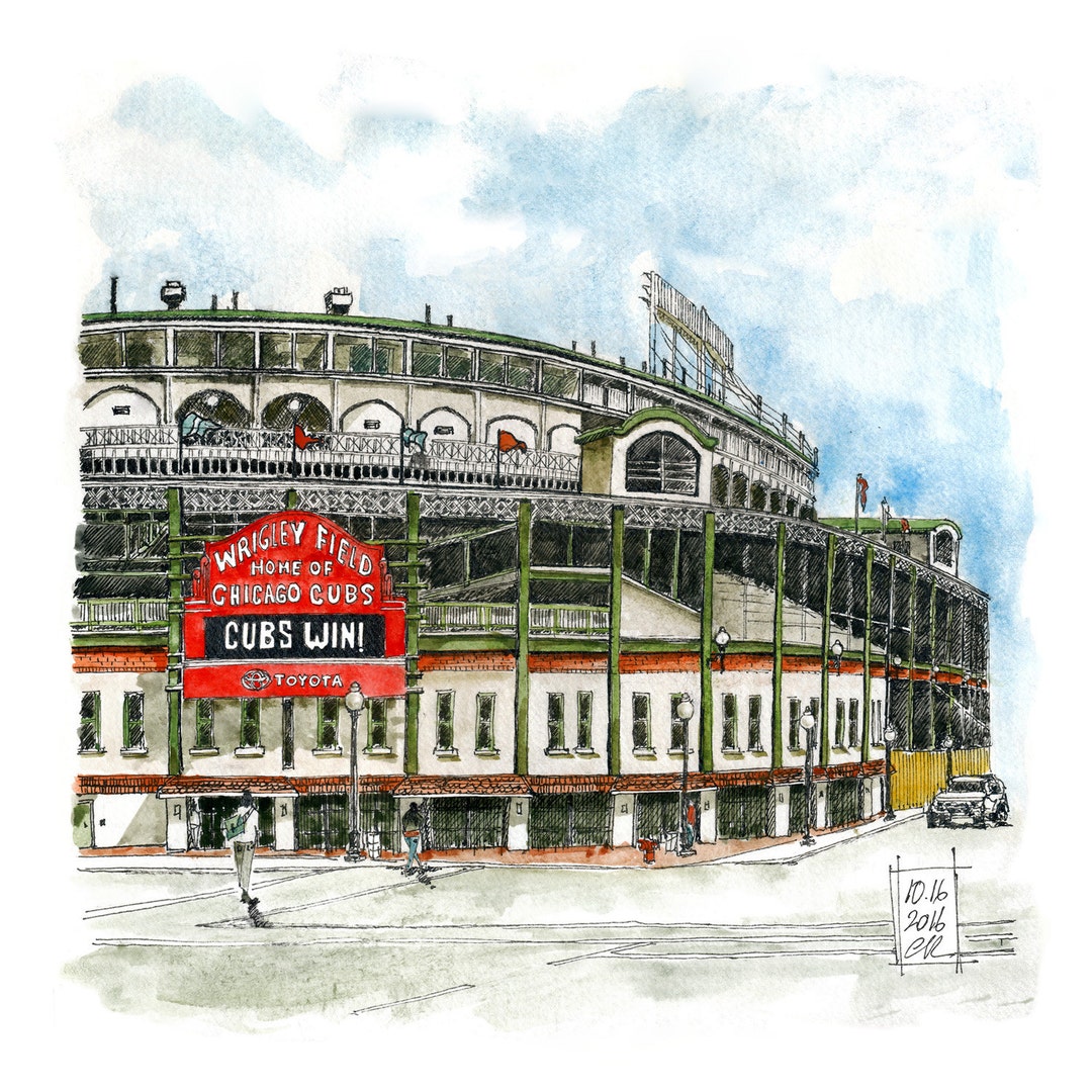 Chicago Wrigley Field. Home of the Cubs. 2016 World Series Champions ...