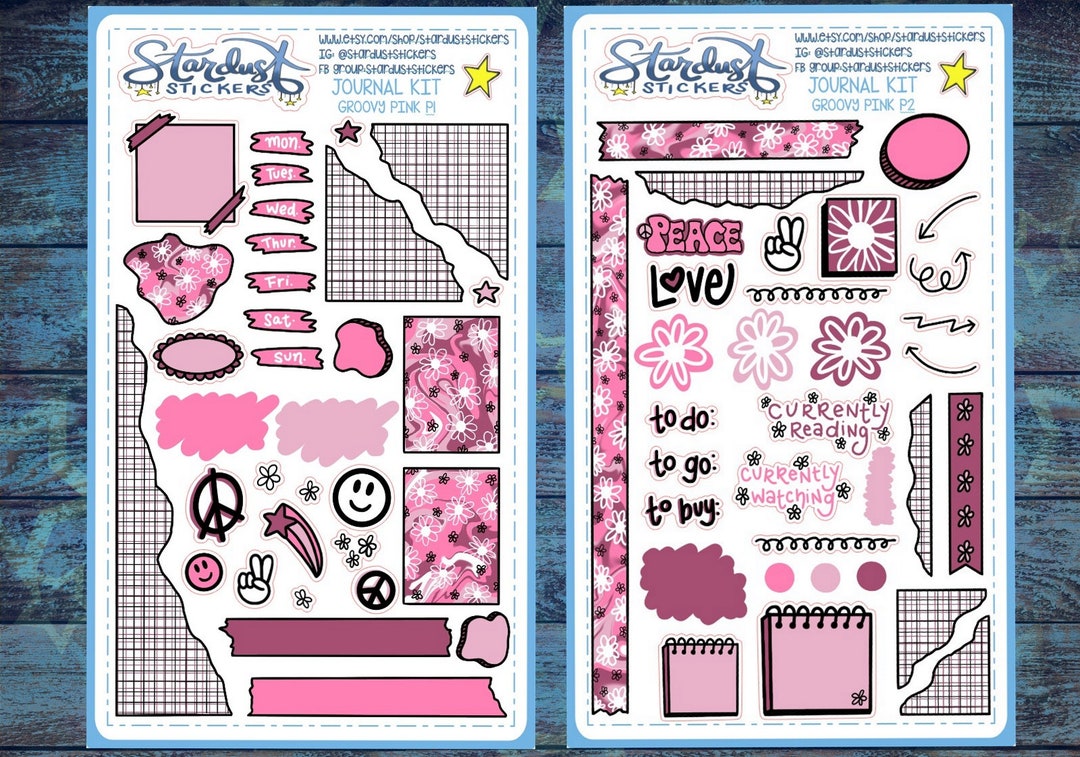 Journal Kit: Groovy Pink - Etsy