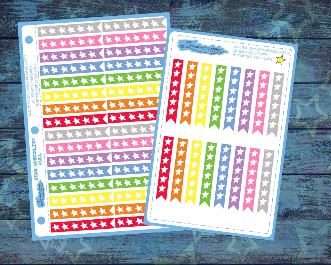 Star Checklist: Full - Etsy