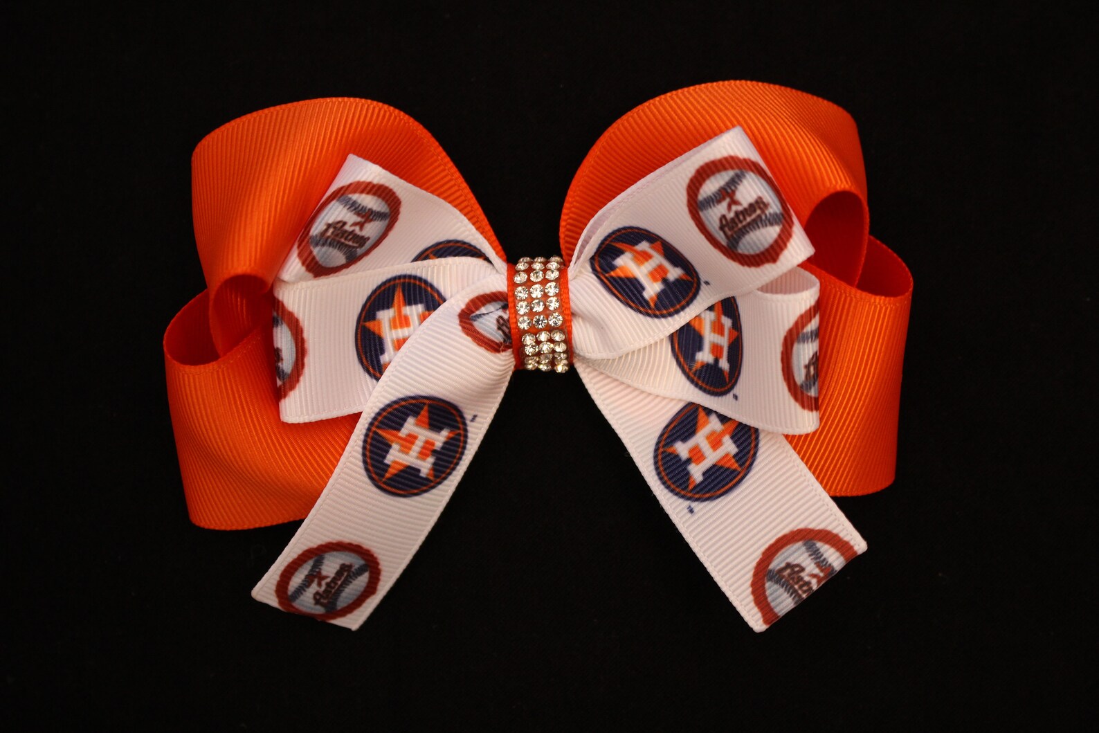 Baby Toddler Girl Houston Astros Inspired Baseball Hair Bow - Etsy