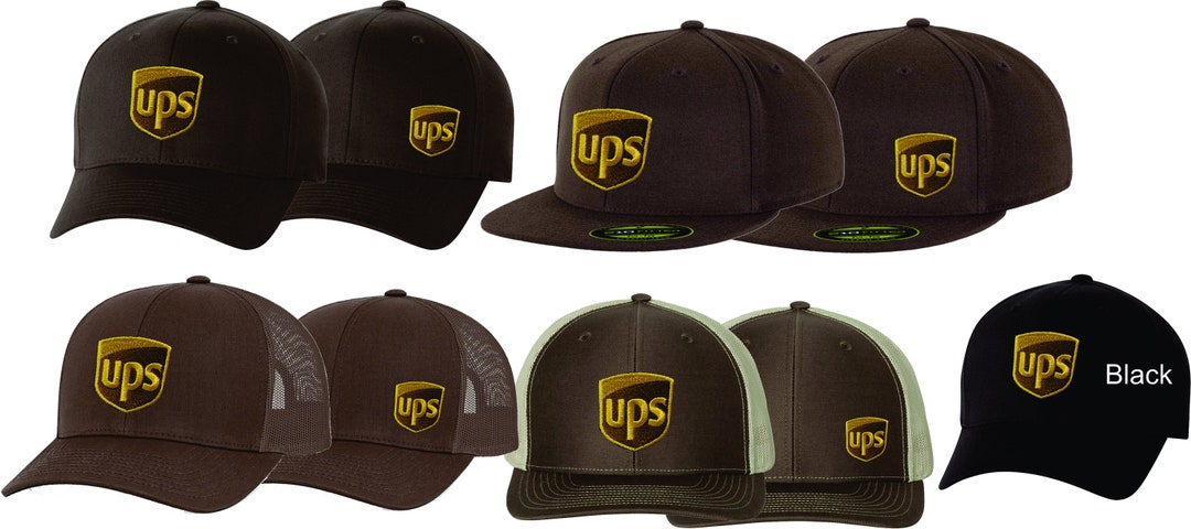 Custom UPS Hats Caps Flex Fit 210 Flat Bill, 6277 Curved, Richardson ...