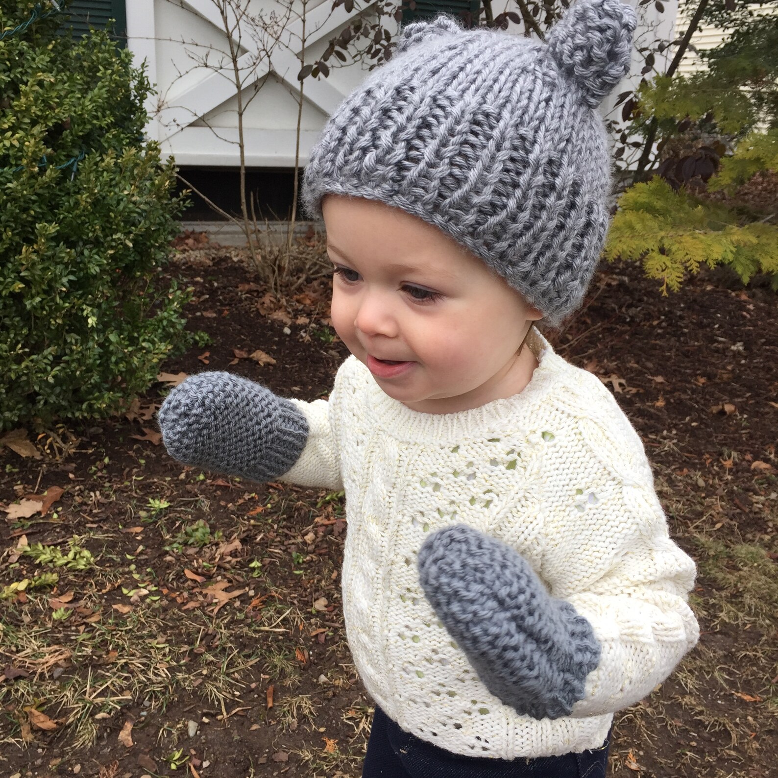 Toddler Bear Ears Knit Hat Knitting Pattern Easy - Etsy