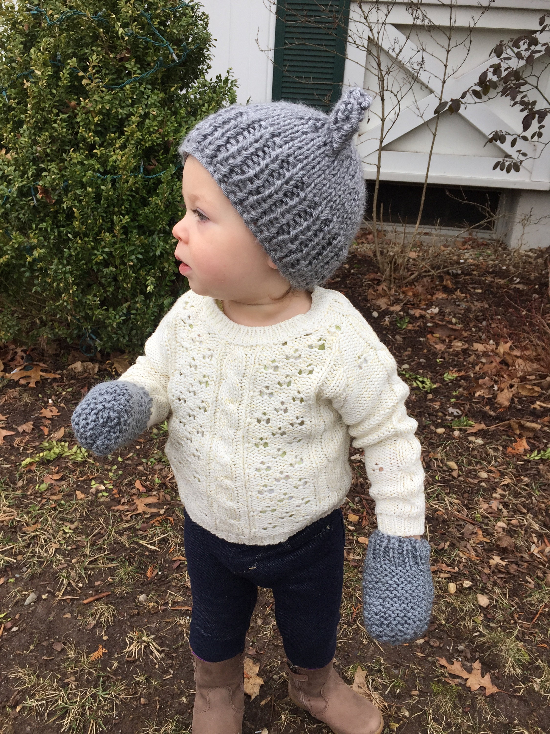 Toddler Bear Ears Knit Hat Knitting Pattern Easy - Etsy
