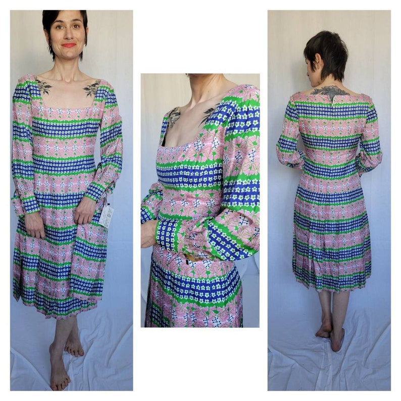 1960s 'design Thai' Creeds Silk Dress - Etsy