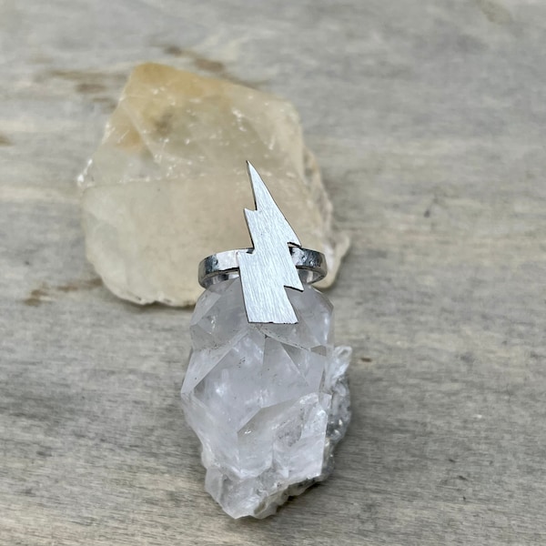 Lightning Bolt Ring - Etsy UK