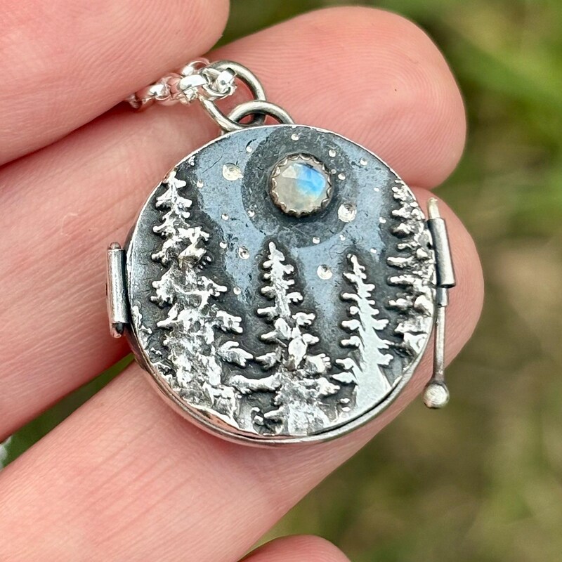 Moonstone Locket - Etsy
