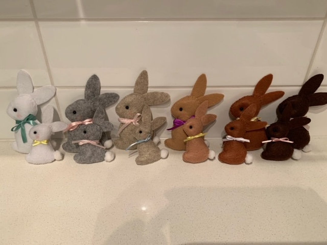 Handmade Felt Bunny Ornaments - Etsy
