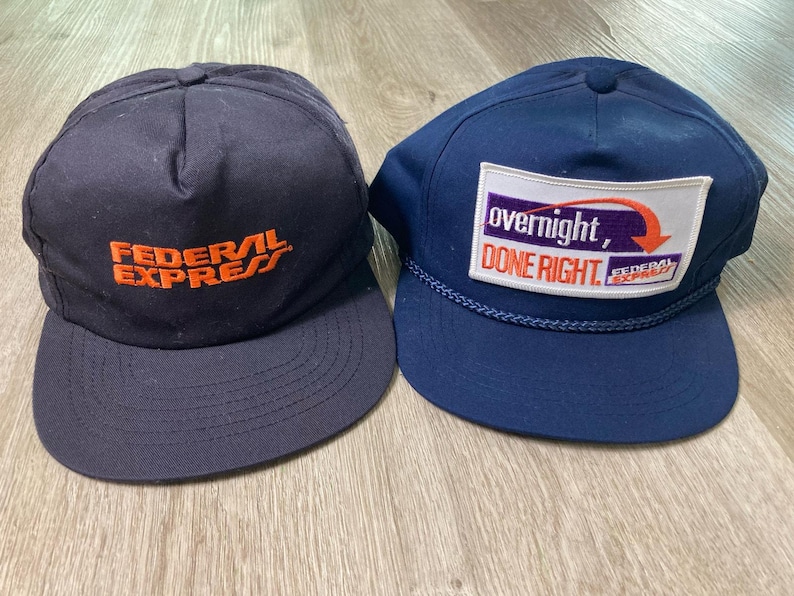 Vintage Fedex Snapback Hat Lot Set of 2 Blue 90 Federal Express - Etsy