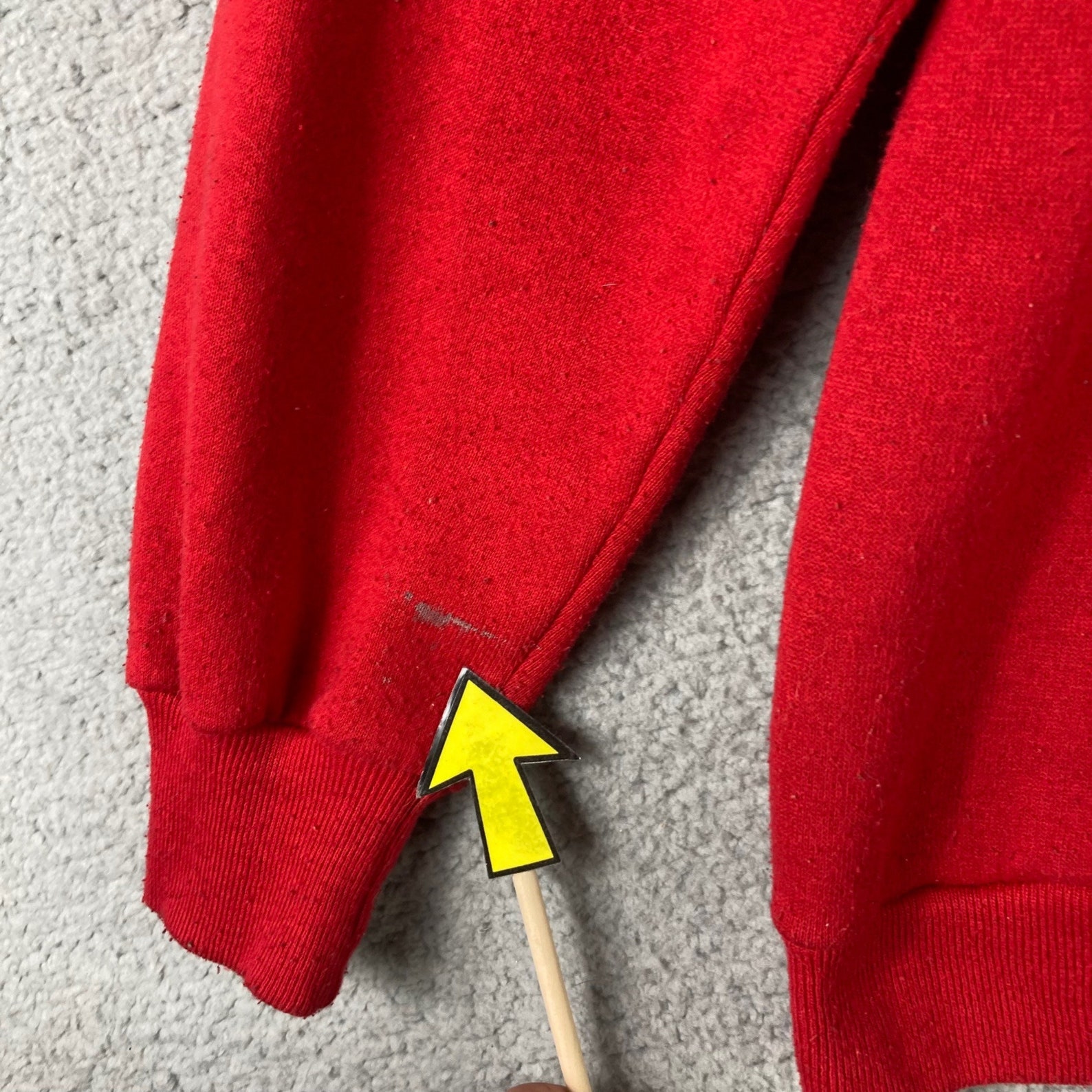 Vintage Jerzees Peppermint Candy Pullover Red Sweatshirt Size Large USA ...