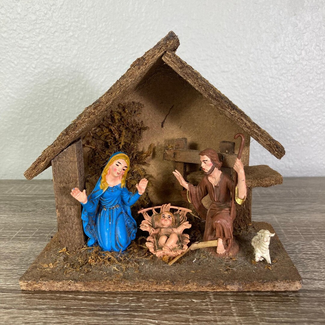Vintage Italian Wooden Nativity Scene Crèche Set Christmas Decor - Etsy