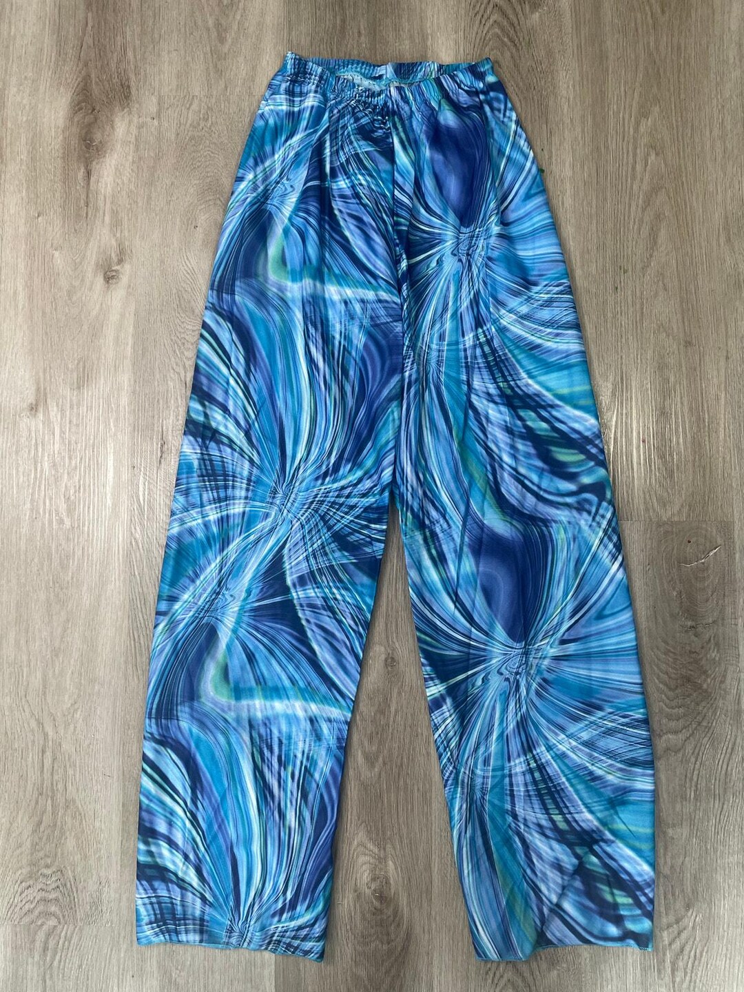 Cicci USA Blue Swirl Lounge Pants Medium Adult Unisex Elastic Waist ...