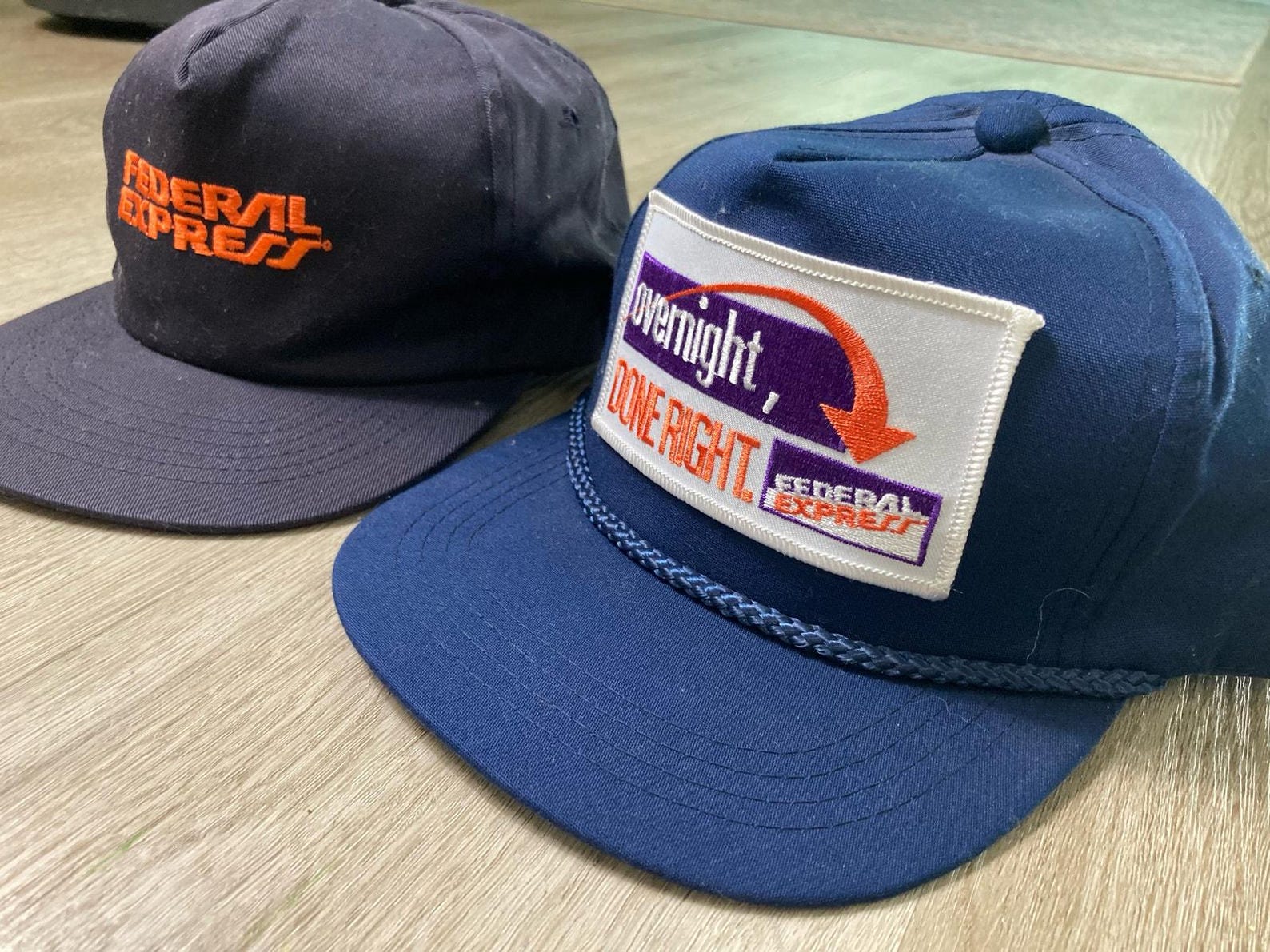 Vintage Fedex Snapback Hat Lot Set of 2 Blue 90 Federal Express - Etsy