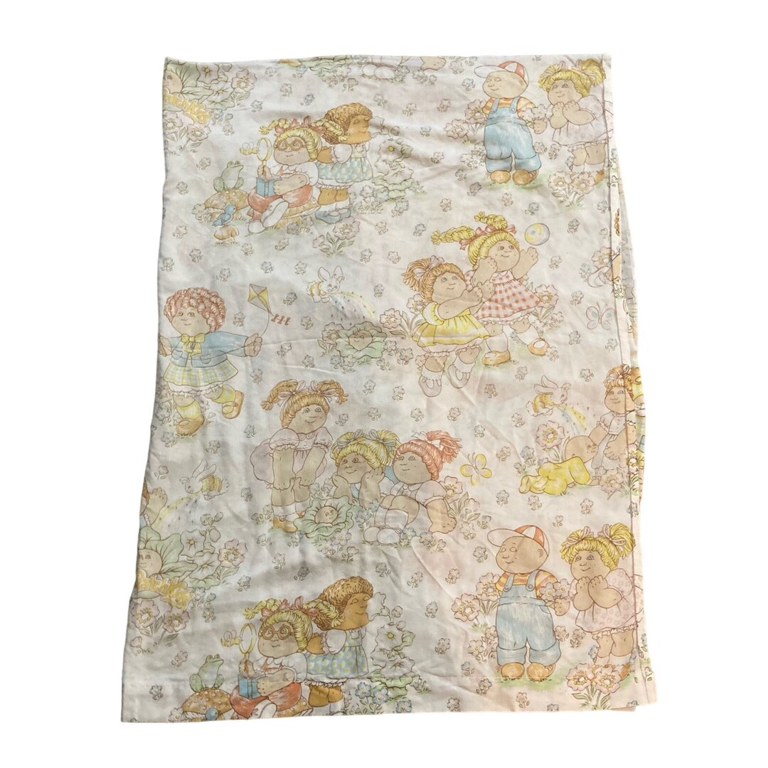 Cabbage Patch Kids Vintage Twin Flat Sheet Bed Bedding Kids 1983 ...